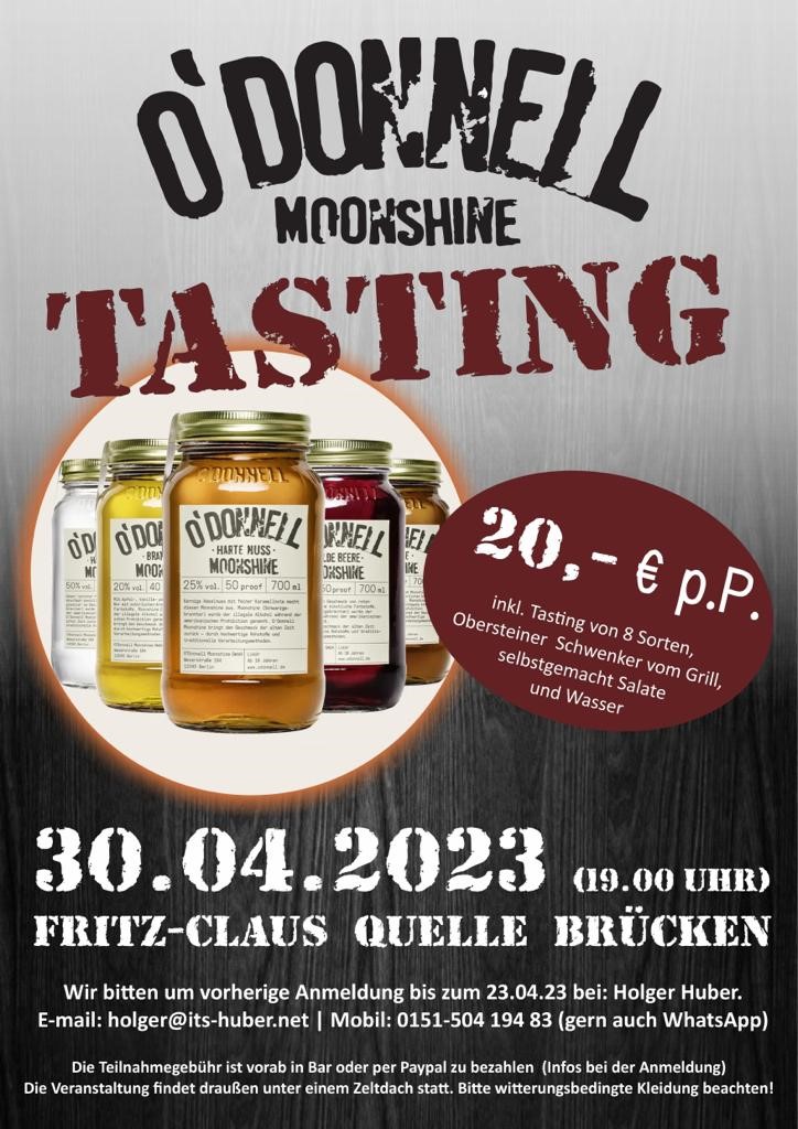 O´DONNELL Moonshine Tasting - News